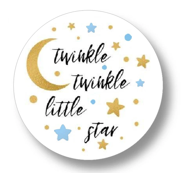 DOPASTICKER Boy Baby Shower Twinkle Twinkle Little Star Stickers Favors ...