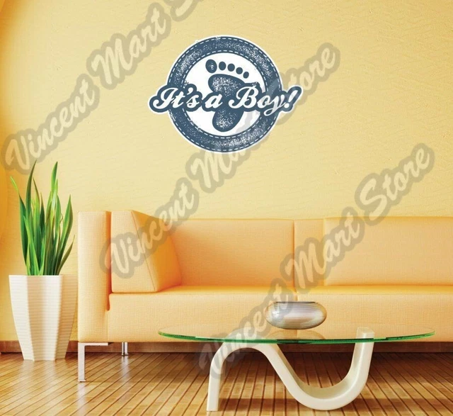DOPASTICKER It'S A Boy New Born Infant Baby Grunge Wall Sticker Room ...