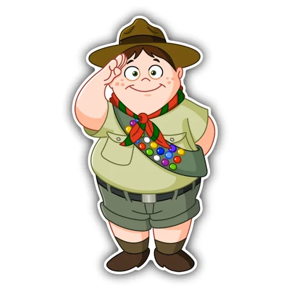 DOPASTICKER Boy Scout Happy Cartoon Car Sticker Phone Decal Water ...