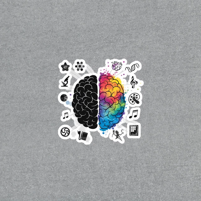 DOPASTICKER Brain Hemispheres Sticker - Creative Vs Logical Thinking ...