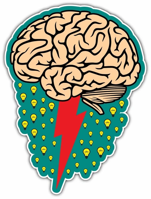 DOPASTICKER Brainstorming Brainstorm Idea Think Brain Car Sticker Decal ...