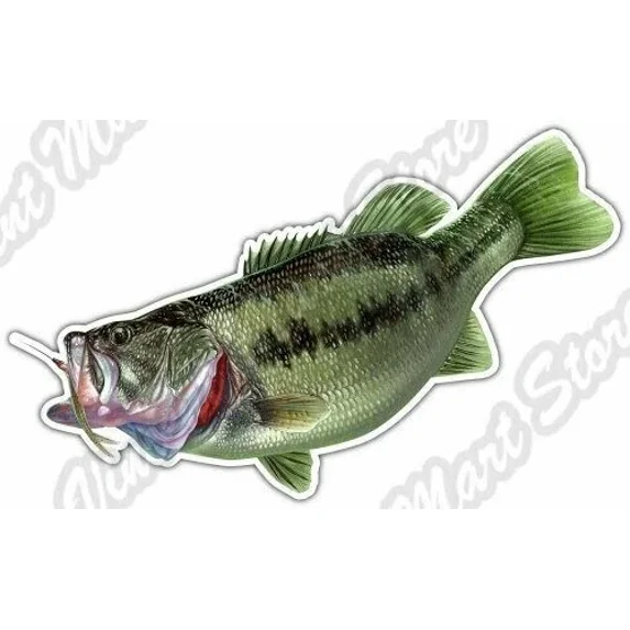 DOPASTICKER Branch Bass Fishing Fish Tackle Car Window Sticker Decal ...