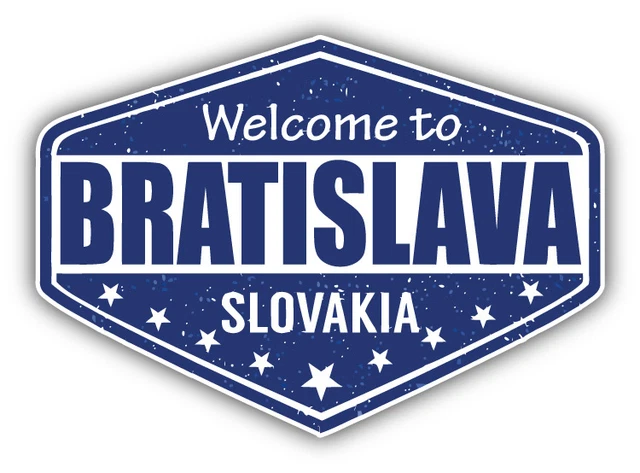 DOPASTICKER Bratislava City Slovakia Grunge Travel Stamp Sticker Decal ...