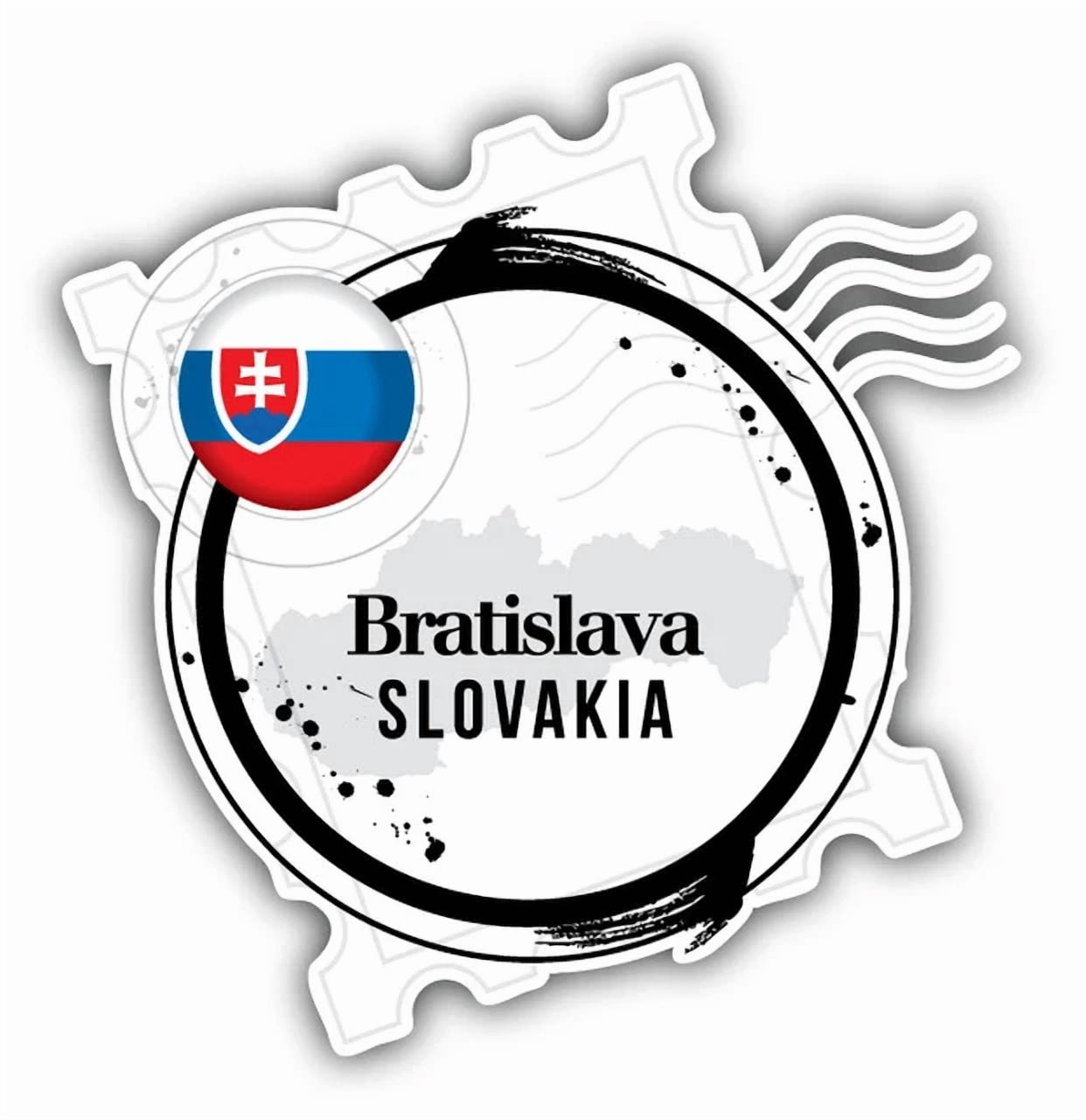 DOPASTICKER Bratislava Slovakia Grunge Postmark Sticker Decal Phone ...