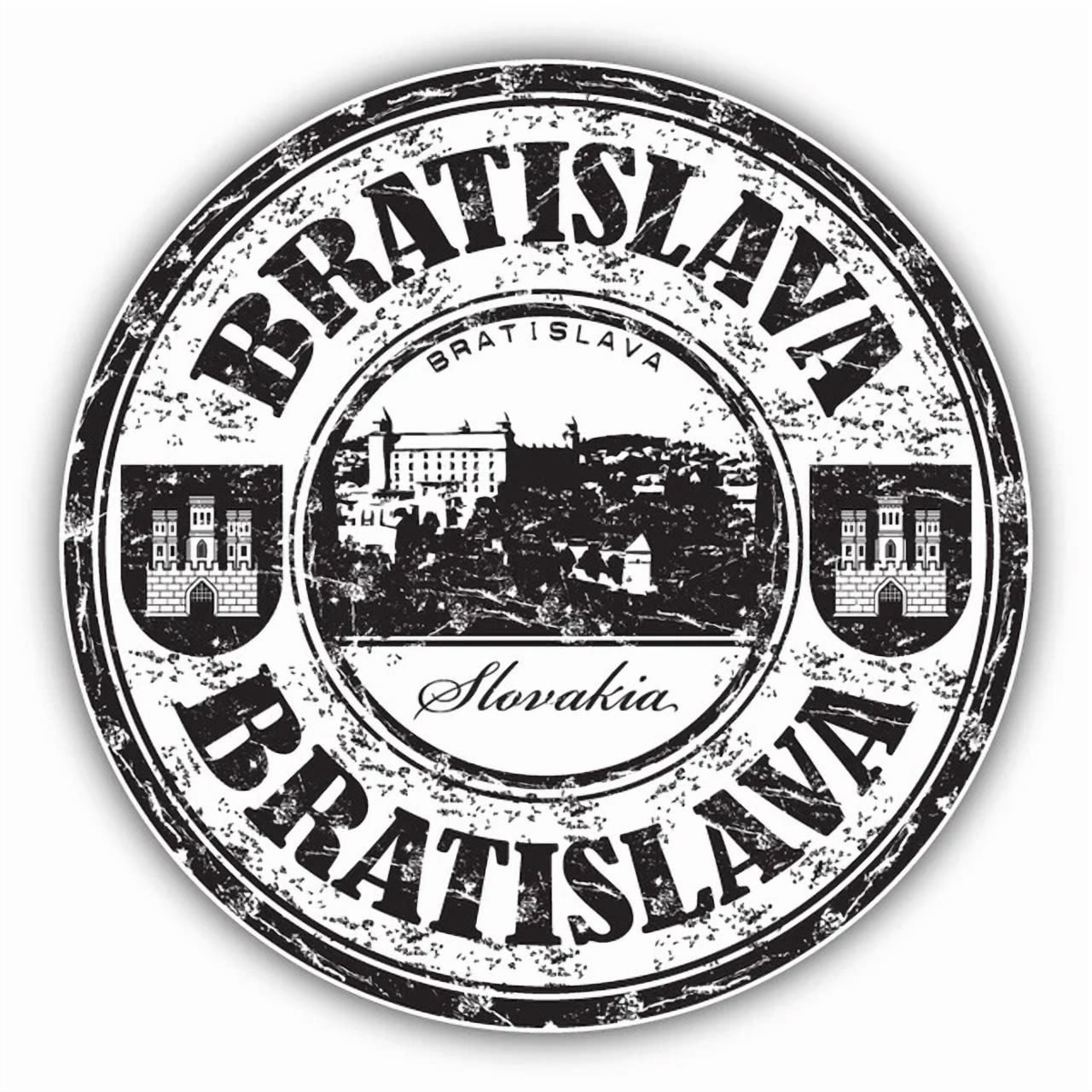 DOPASTICKER Bratislava Slovakia Grunge Travel Sticker Decal Phone Decal ...