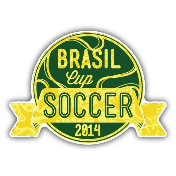 DOPASTICKER Brazil Cup Soccer Game Car Sticker Phone Decal Water Bottle ...