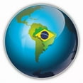 DOPASTICKER Brazil Map Flag Earth Car Bumper Sticker Decal Gift You ...