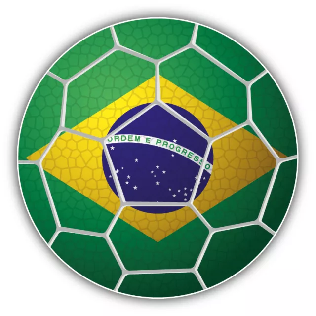 DOPASTICKER Brazil Soccer Ball Flag Sticker Decal Phone Decal Water ...