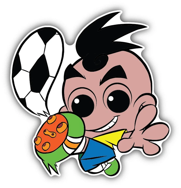DOPASTICKER Brazil Soccer Player Cute Cartoon Sticker Decal Phone Decal ...
