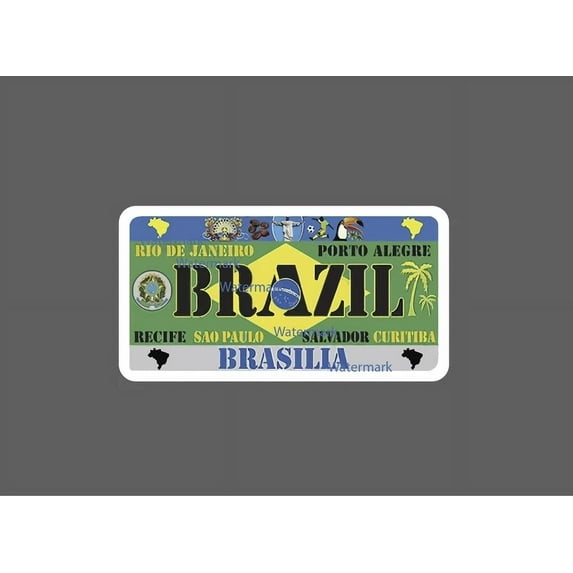 DOPASTICKER Brazil Sticker License Plate Sticker Phone Sticker, Latop ...