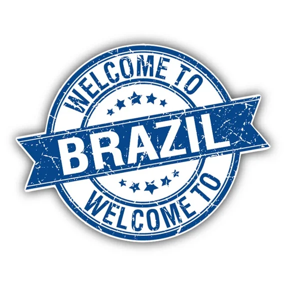DOPASTICKER Brazil Welcome Sticker Decal Phone Decal Water Bottle ...