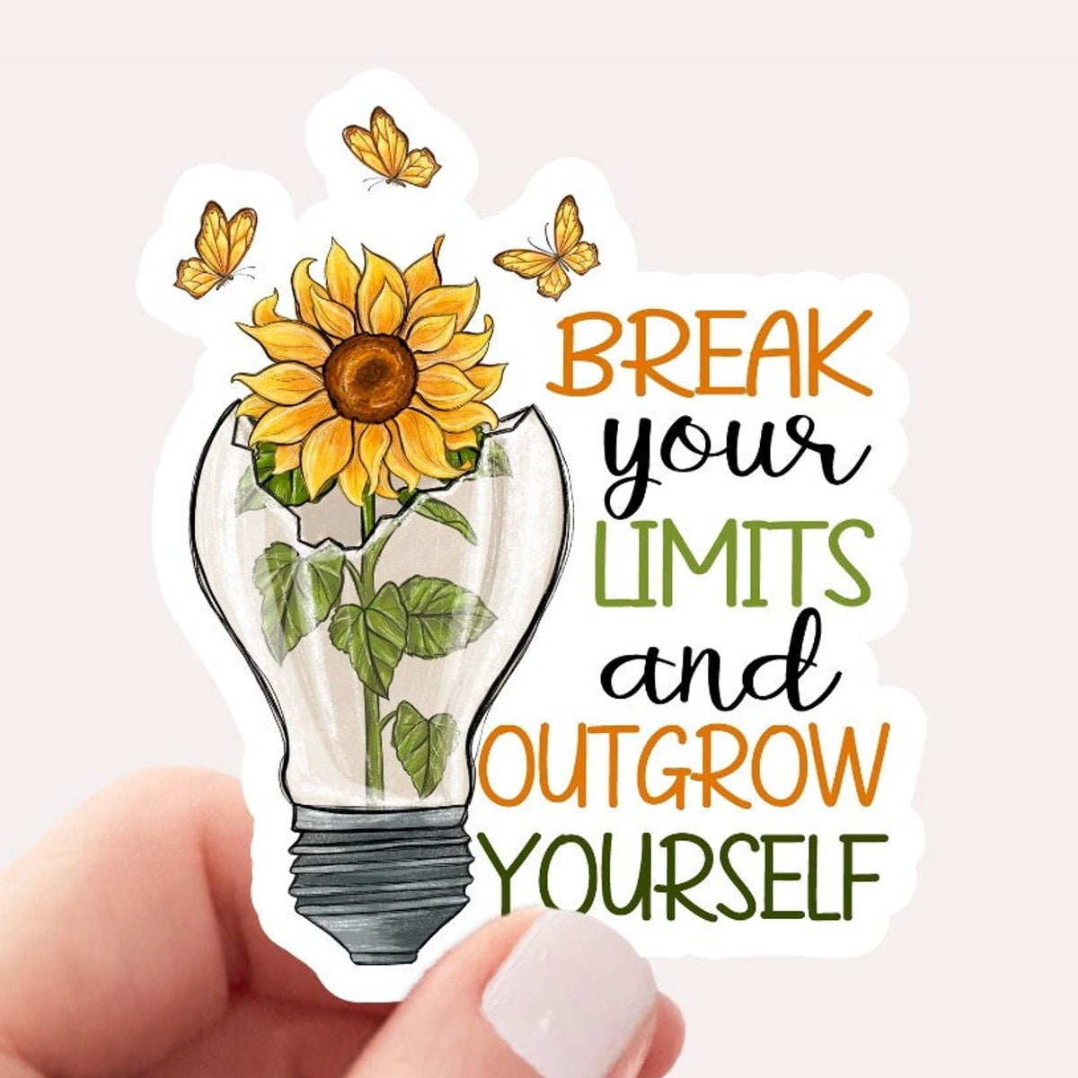DOPASTICKER Break Your Limits And Outgrow Yourself Sticker ...
