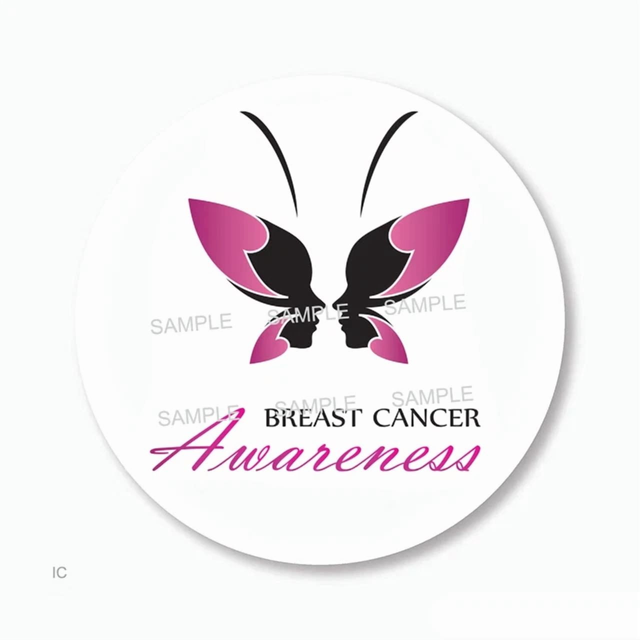 DOPASTICKER Breast Cancer Awareness Butterfly Scrapbook Stickers Phone ...