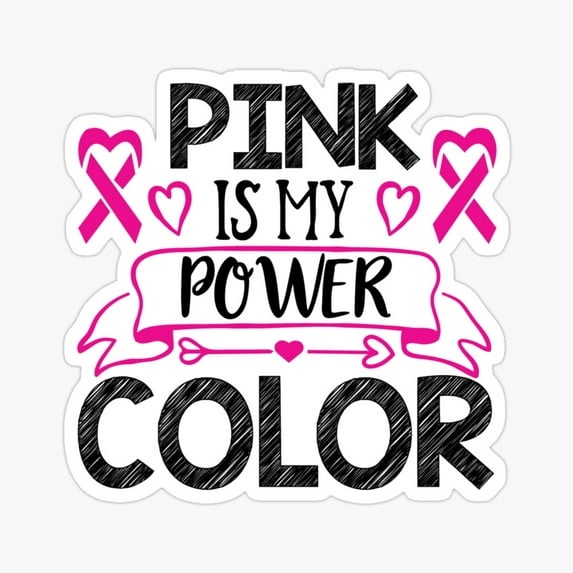 DOPASTICKER Breast Cancer Awareness Pink Ribbon Support Fight Survive ...