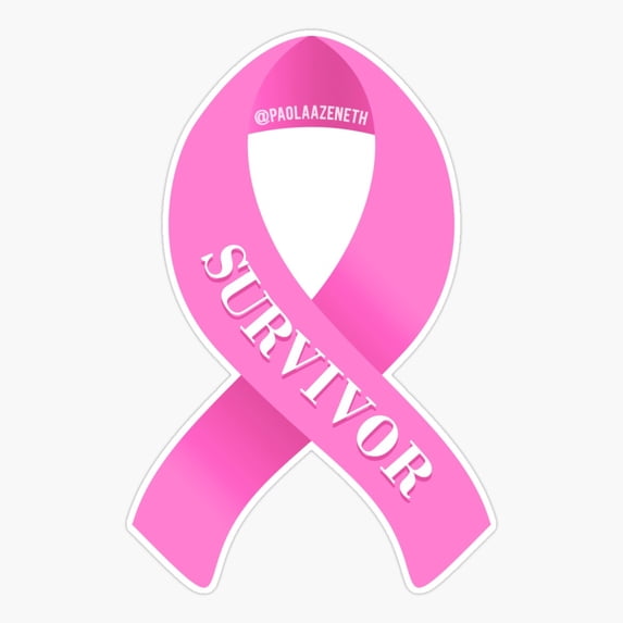 DOPASTICKER Breast Cancer Awareness - Survivor Ribbon Sticker, Phone ...