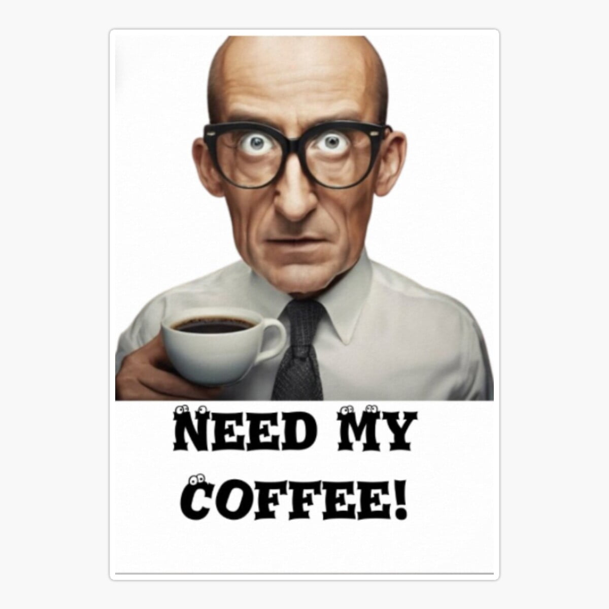DOPASTICKER Brew: The 'Need My Coffee' Design Sticker, Phone Sticker ...