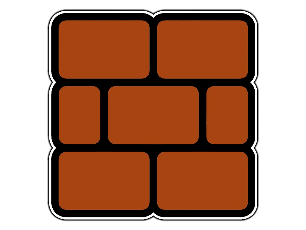DOPASTICKER Brick Block 2D Sticker Decal Phone Decal Water Bottle ...