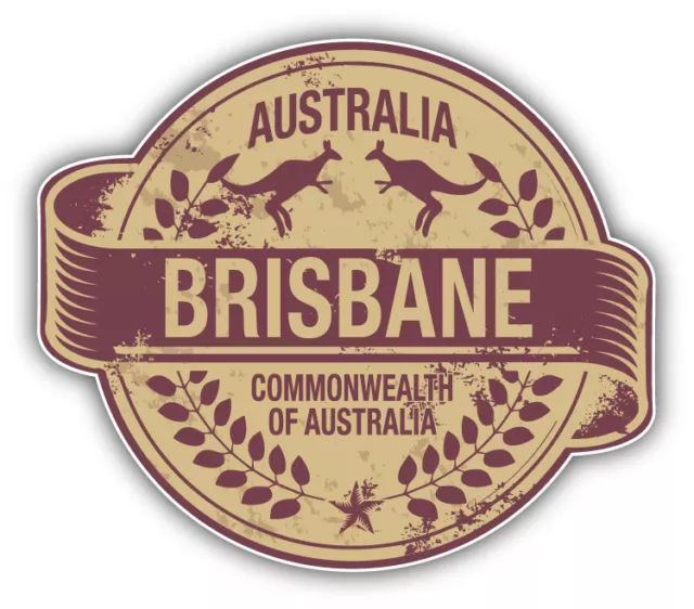 DOPASTICKER Brisbane City Australia Grunge Travel Stamp Sticker Decal ...