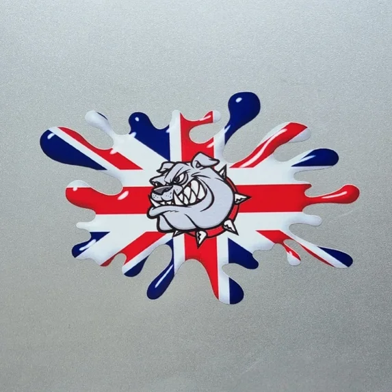DOPASTICKER British Bulldog Union Jack Splat Sticker For Car Van Window ...