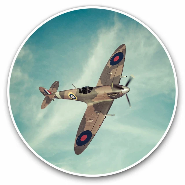DOPASTICKER British Raf Spitfire Vintage Plane Cool Gift Decorative ...