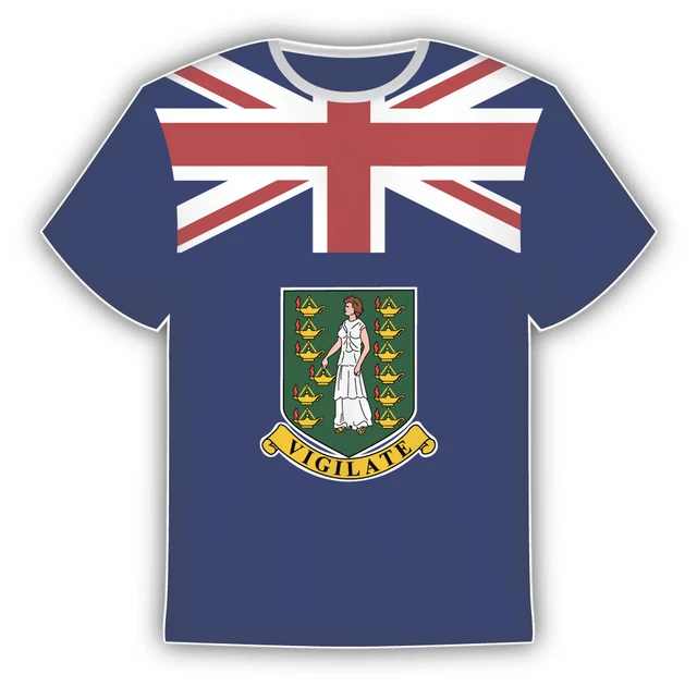 DOPASTICKER British Virgin Islands Flag Sticker In The Form Of T Shirt ...