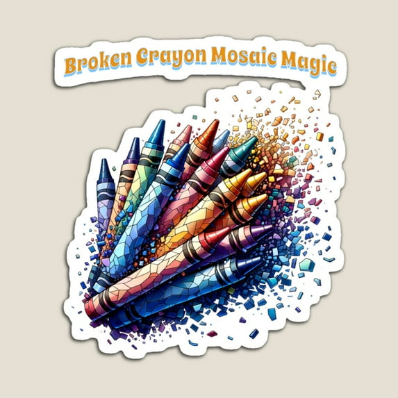DOPASTICKER Broken Crayons Still Color - Broken Crayon Mosaic Magic ...