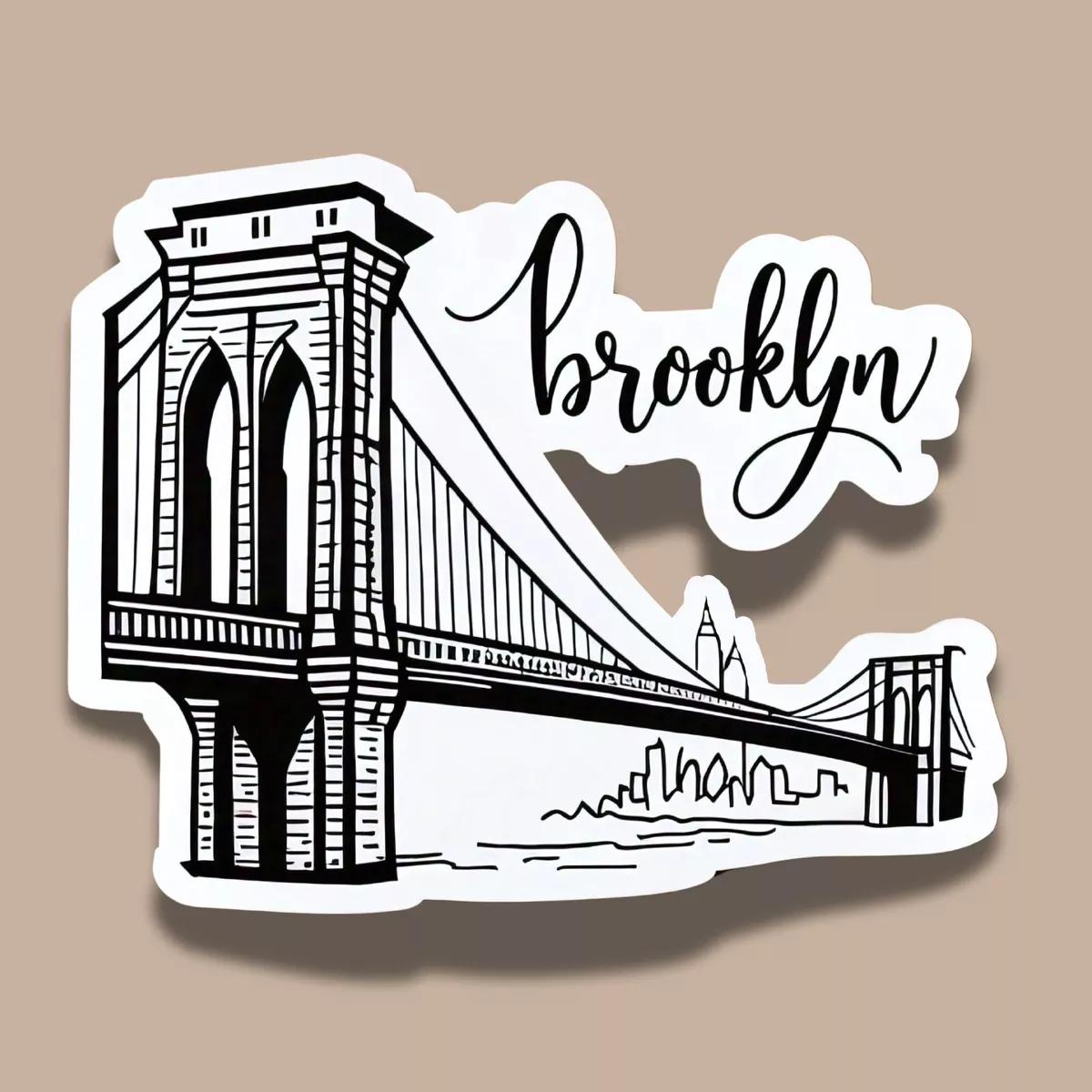 DOPASTICKER Brooklyn Bridge Nyc New York Sticker Waterproof Sticker For ...