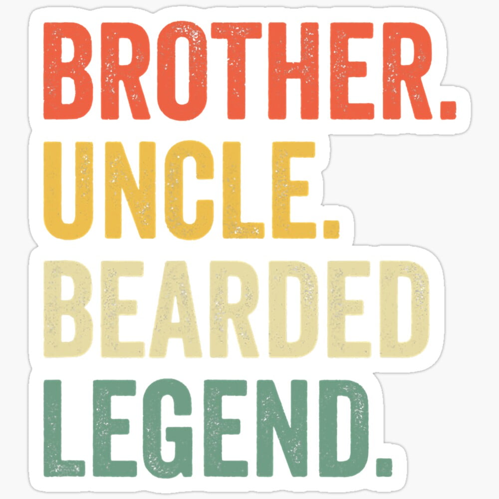 DOPASTICKER Brother Uncle Beard Legend Mens Sticker, Decorate Laptops ...