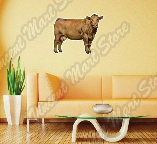DOPASTICKER Brown Cow Milk Calf Farm Countryside Farming Wall Sticker ...