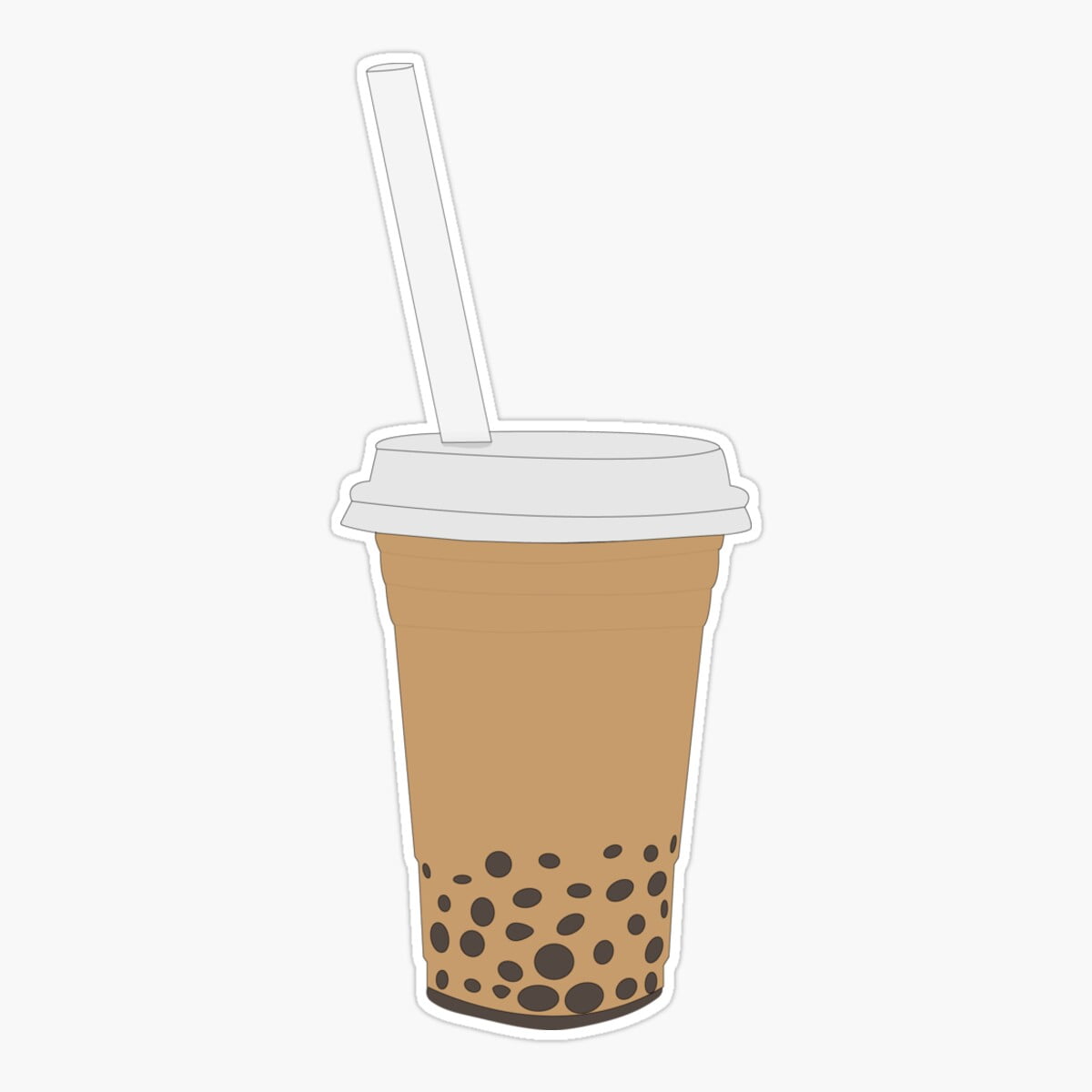 DOPASTICKER Brown Sugar Boba Tea Sticker, Phone Sticker Water Bottle ...