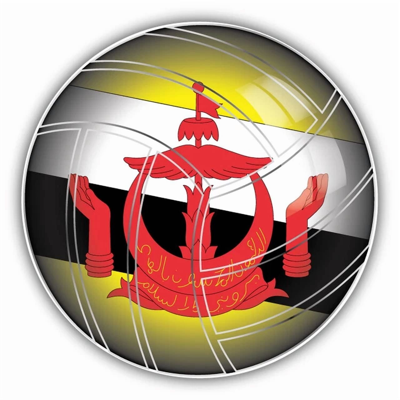 DOPASTICKER Brunei Volleyball World Flag Sticker Decal Phone Decal ...