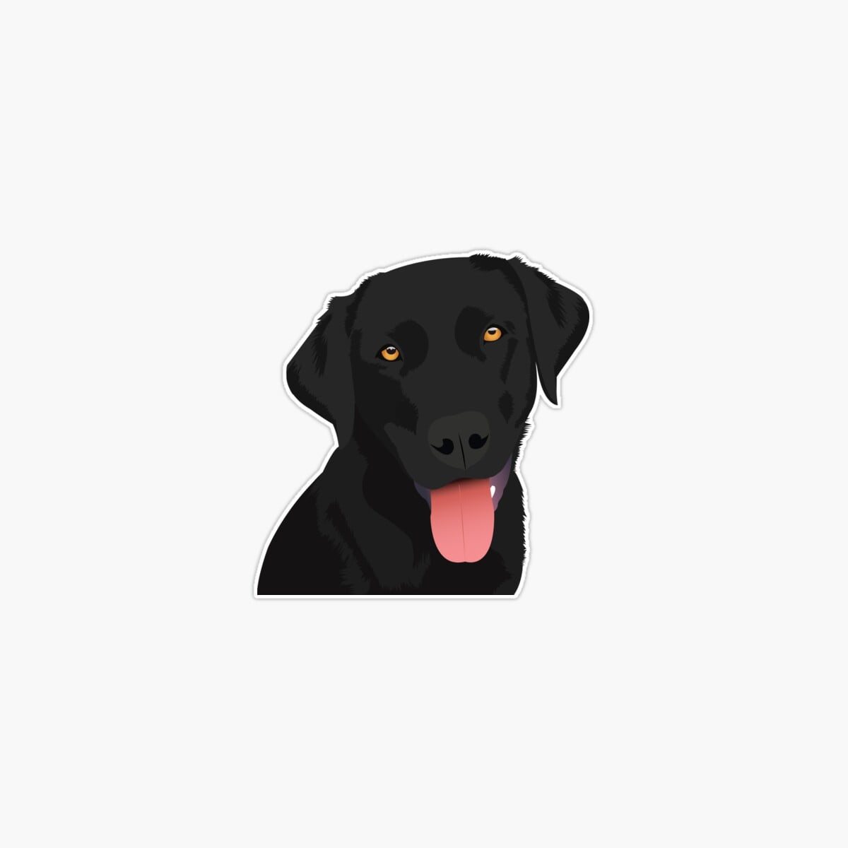 DOPASTICKER Bruno The Black Lab Sticker, Phone Sticker Water Bottle ...