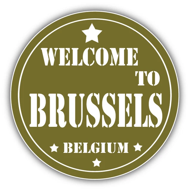 DOPASTICKER Brussels City Belgium Welcome Label Sticker Decal Phone ...