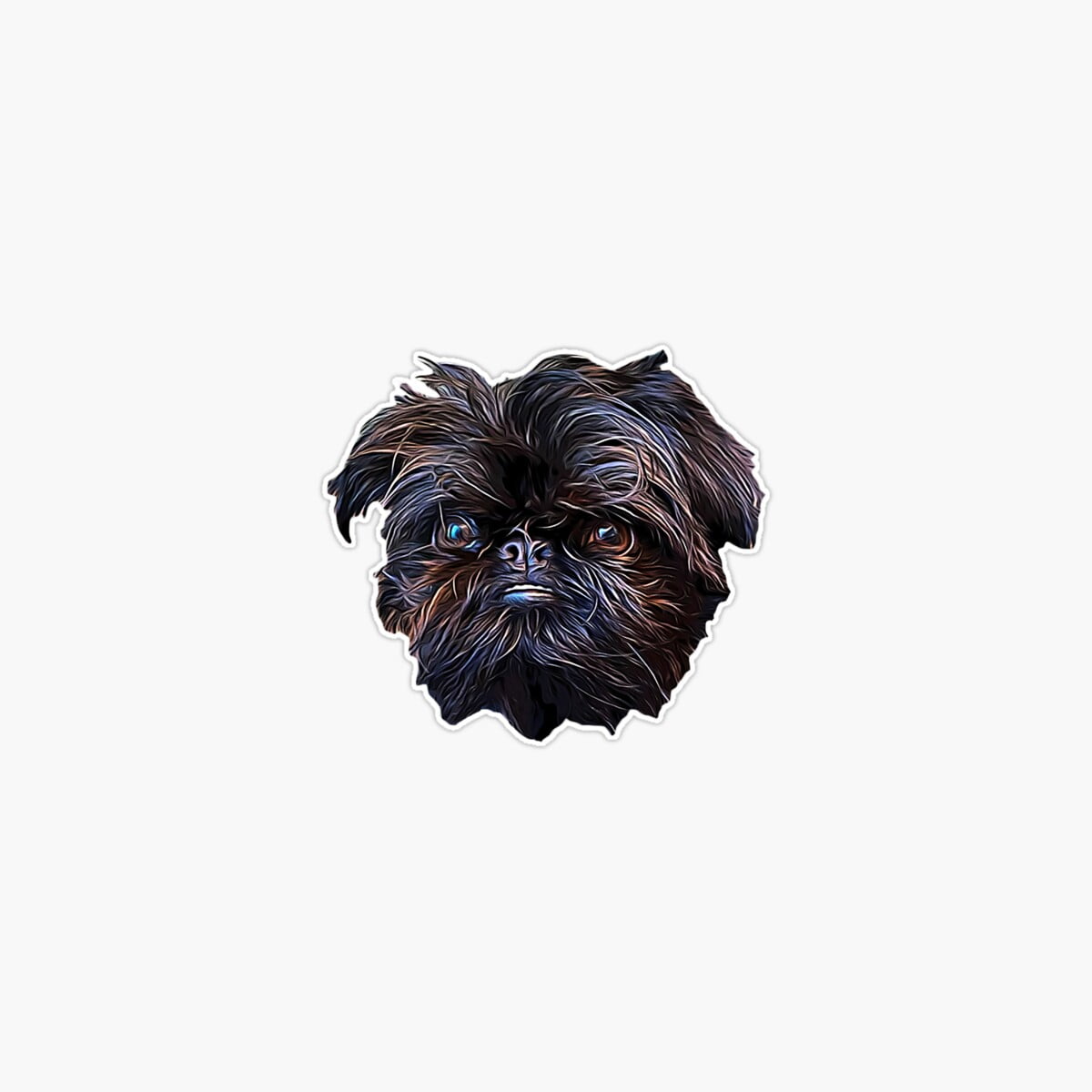 DOPASTICKER Brussels Griffon Cute Puppy Dog Sticker, Phone Sticker Car ...