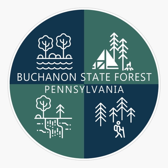 DOPASTICKER Buchanon State Orest Shield Logo Sticker, Phone Sticker Car ...