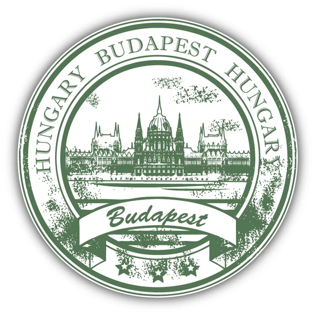 DOPASTICKER Budapest Hungary Rubber Travel Sticker Decal Phone Decal ...