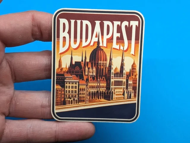 DOPASTICKER Budapest Travel Sticker Hungary Suitcase, Travel Journal ...