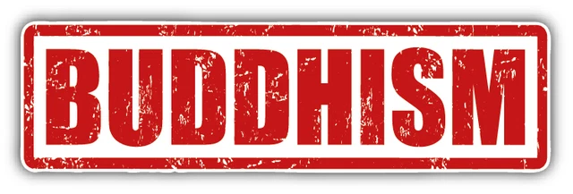 DOPASTICKER Buddhism Grunge Sticker Decal Phone Decal Water Bottle ...
