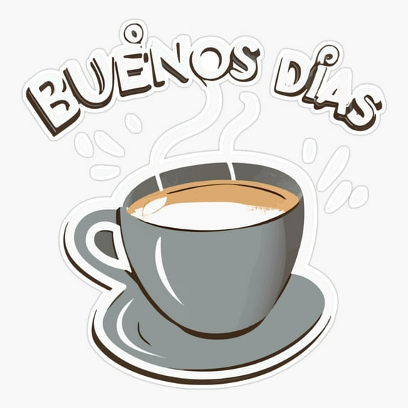 DOPASTICKER Buenos Dã­As Cafe Con Leche Chalkboard Art Sticker, Phone ...