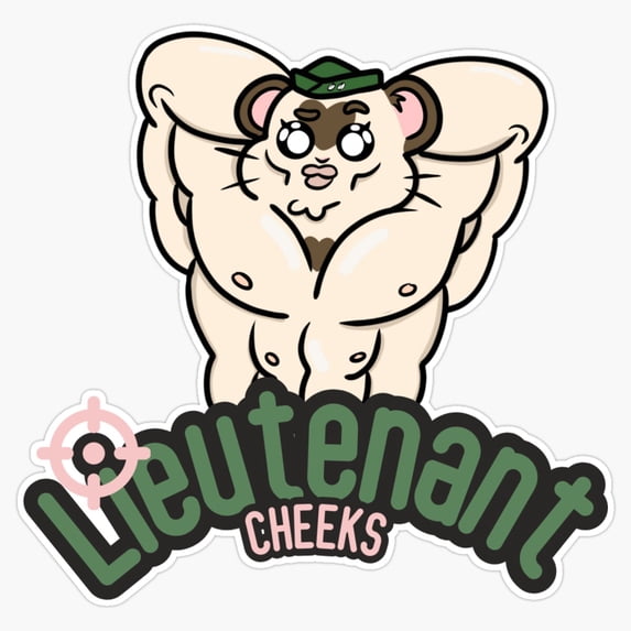 DOPASTICKER Buff Lt Cheeks Sticker, Phone Sticker Water Bottle Sticker ...