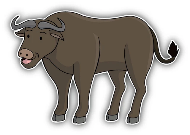 DOPASTICKER Buffalo Animal Sticker Decal Phone Decal Water Bottle ...