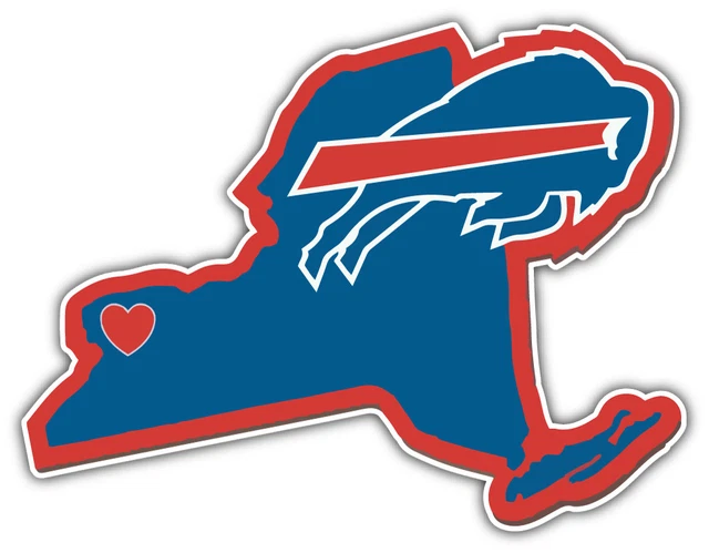 DOPASTICKER Buffalo Bills Map Sticker Decal Phone Decal Water Bottle ...