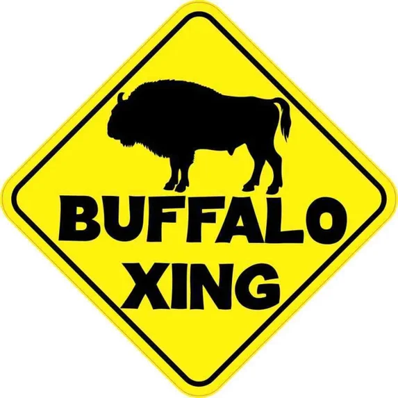 DOPASTICKER Buffalo Crossing Sticker Phone Sticker, Latop Sticker ...
