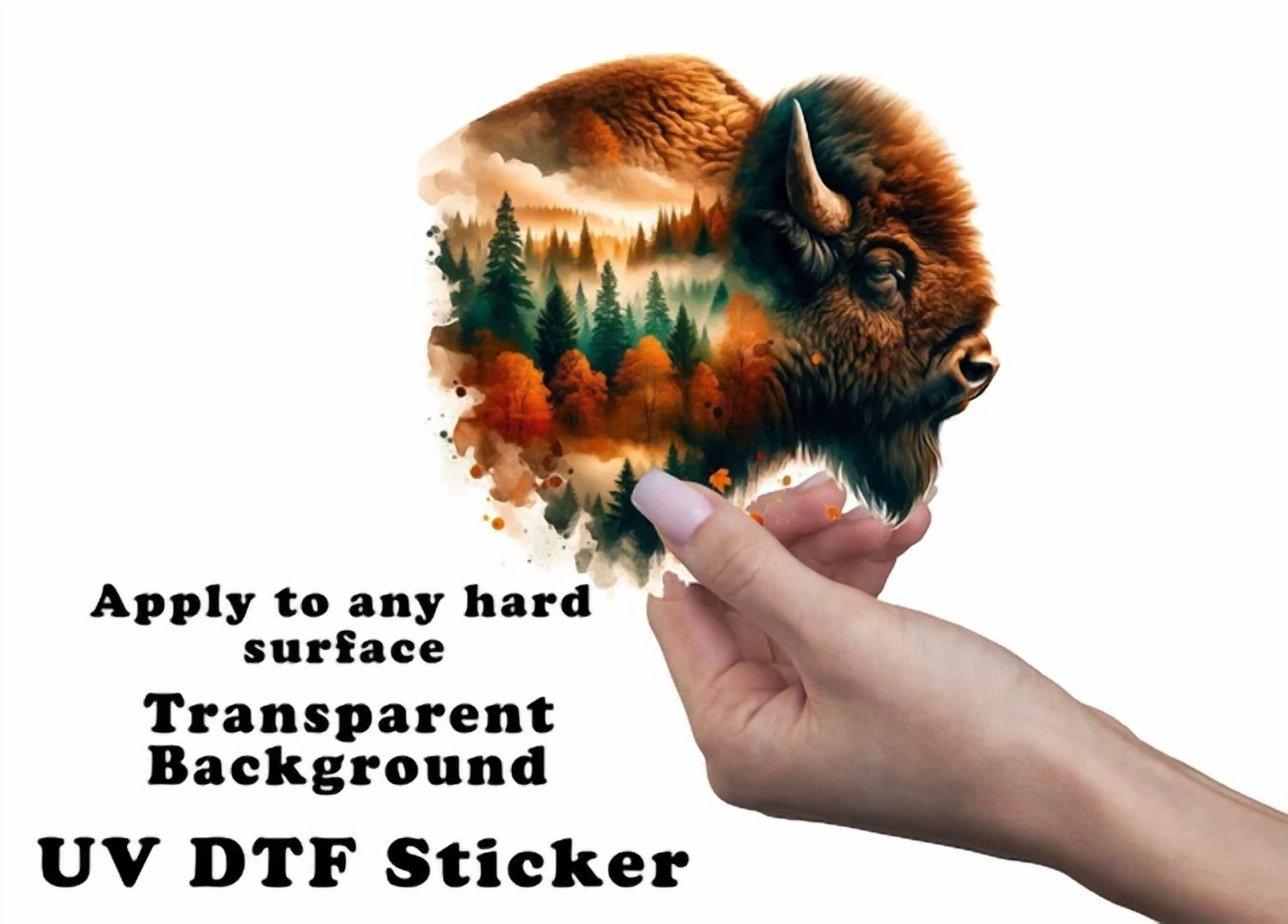 DOPASTICKER Buffalo Forest Sticker - Design Preview Only Decorative ...