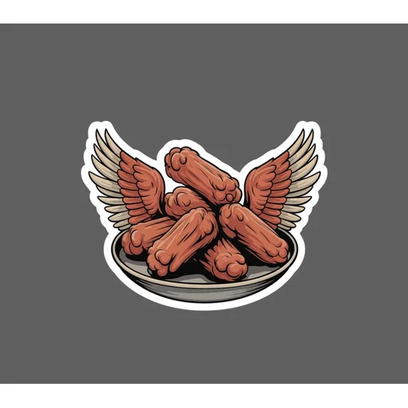 DOPASTICKER Buffalo Wings Sticker Lunch Food Buffet Chicken Sticker ...