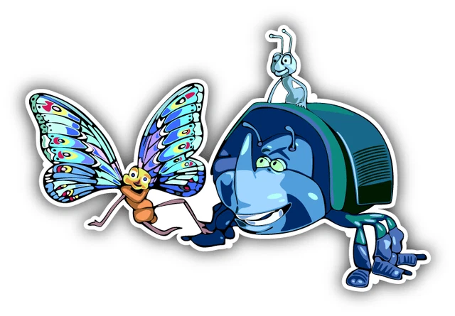 DOPASTICKER Bugs Life Cartoon Trio Car Sticker Decal Phone Decal Water ...