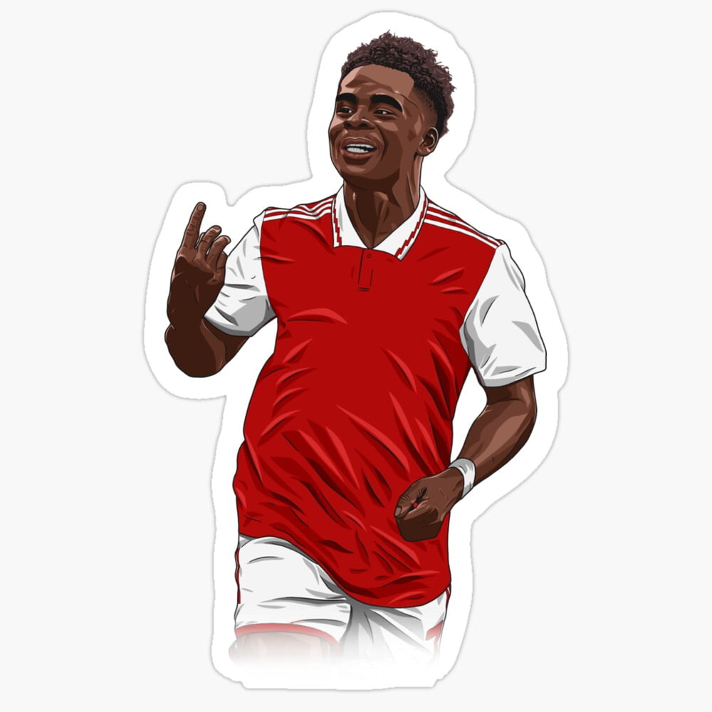 DOPASTICKER Bukayo Saka Sticker Phone Decal Water Bottle Stickers, Cars ...