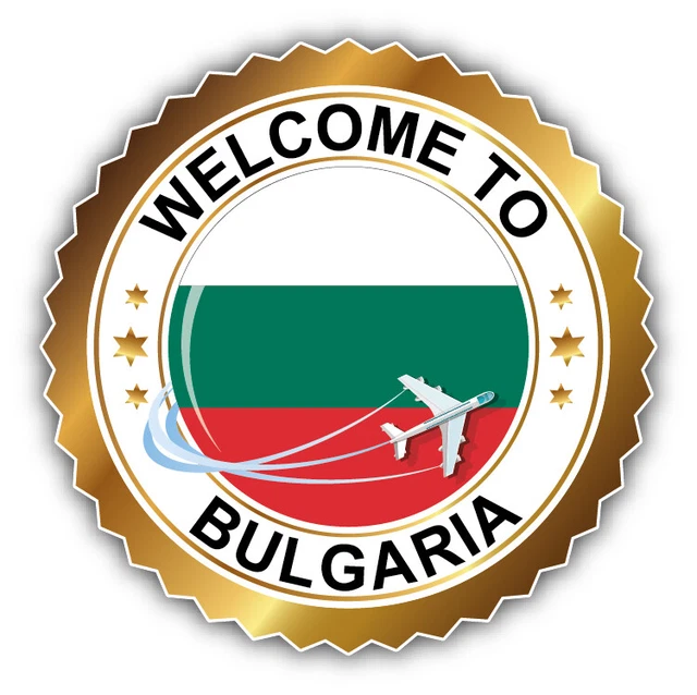 DOPASTICKER Bulgaria Flag Welcome Label Sticker Decal Phone Decal Water ...