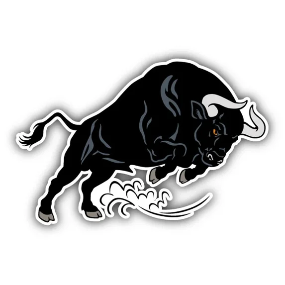 DOPASTICKER Bull Attack Sticker Decal Phone Decal Water Bottle Stickers ...