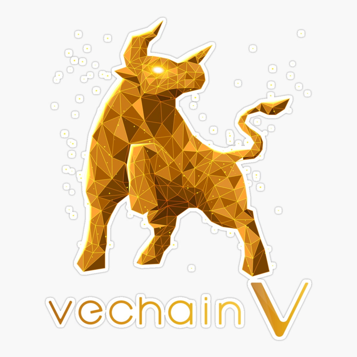 DOPASTICKER Bull Market Vechain Vet Coin To The Moon Crypto Token ...